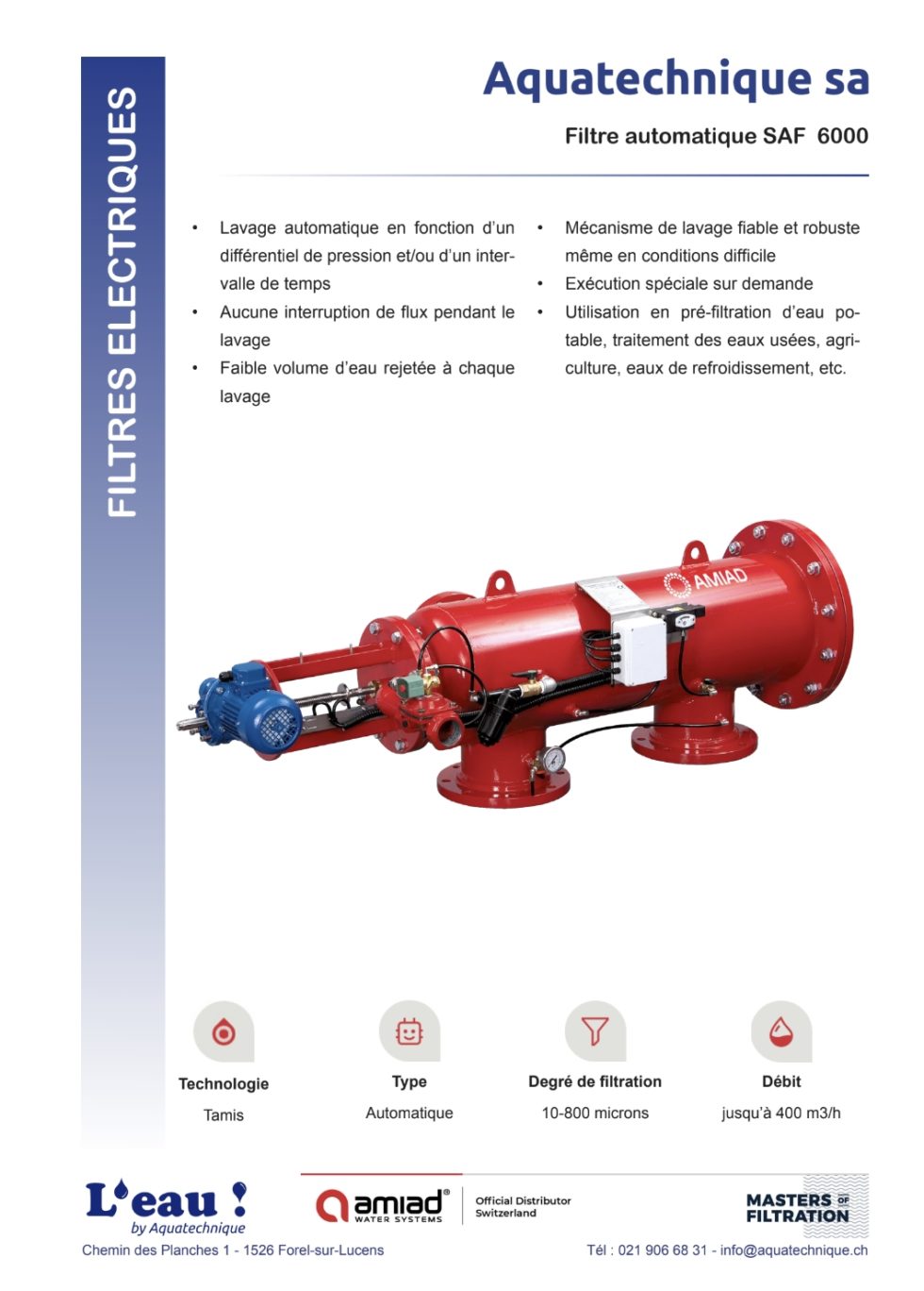 Depuis 2016, Aquatechnique pour la gestion de l’eau